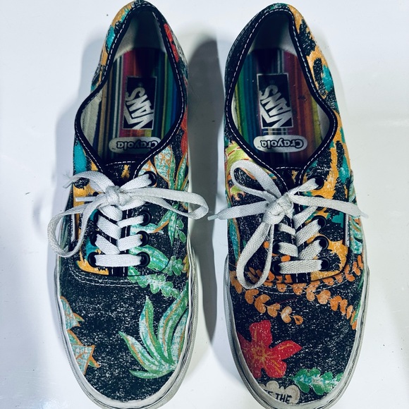 Vans | Shoes | Vans X Crayola Colorful Tropical Graphic Sneakers | Poshmark